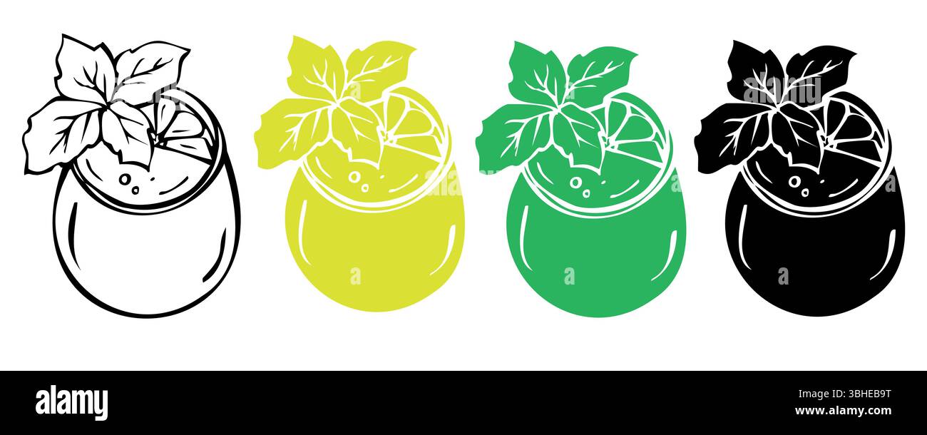 Citrus lemonade mint lemon Stock Vector Images - Alamy