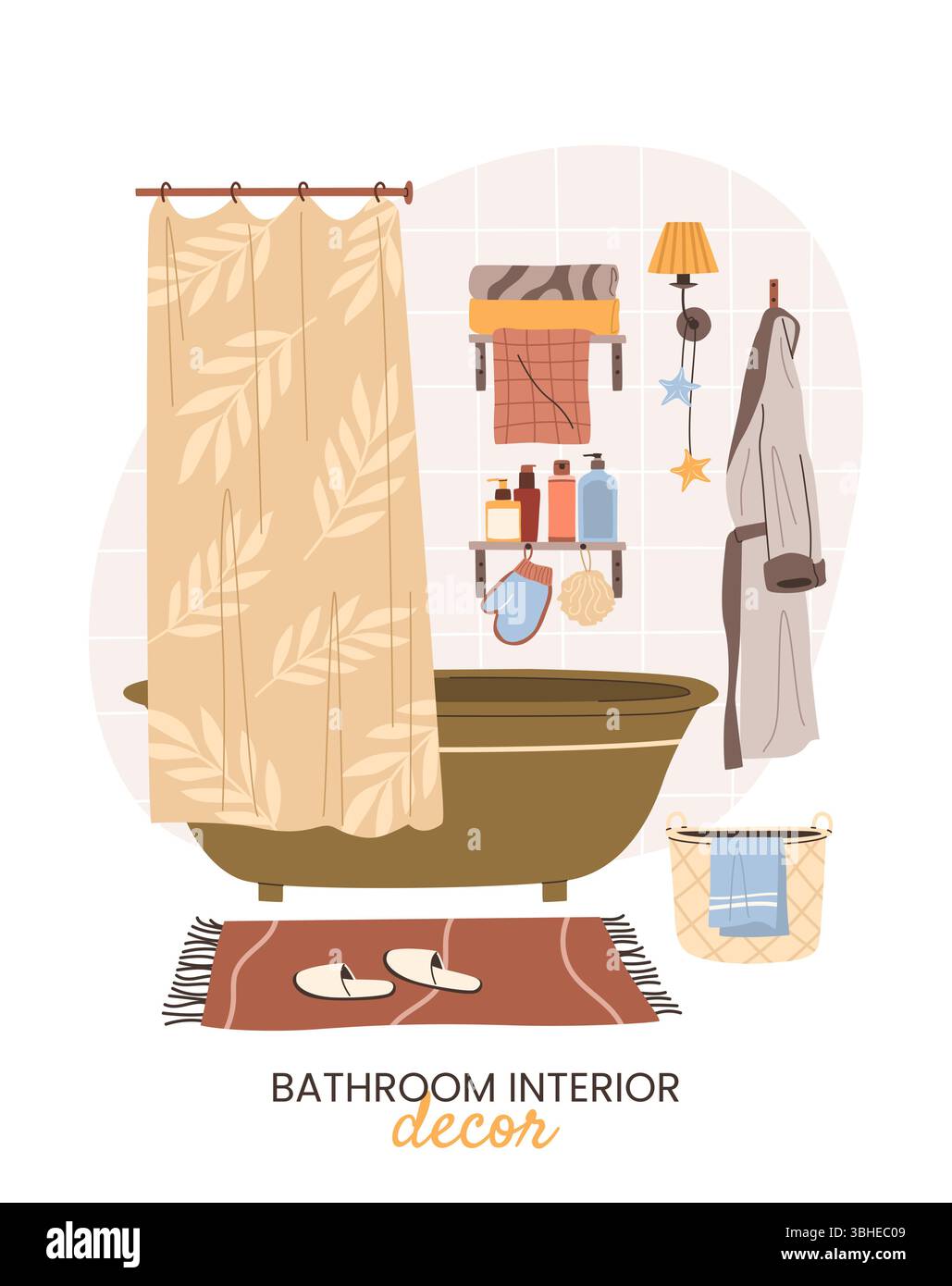 Basket bath accessories Stock Vector Images - Alamy