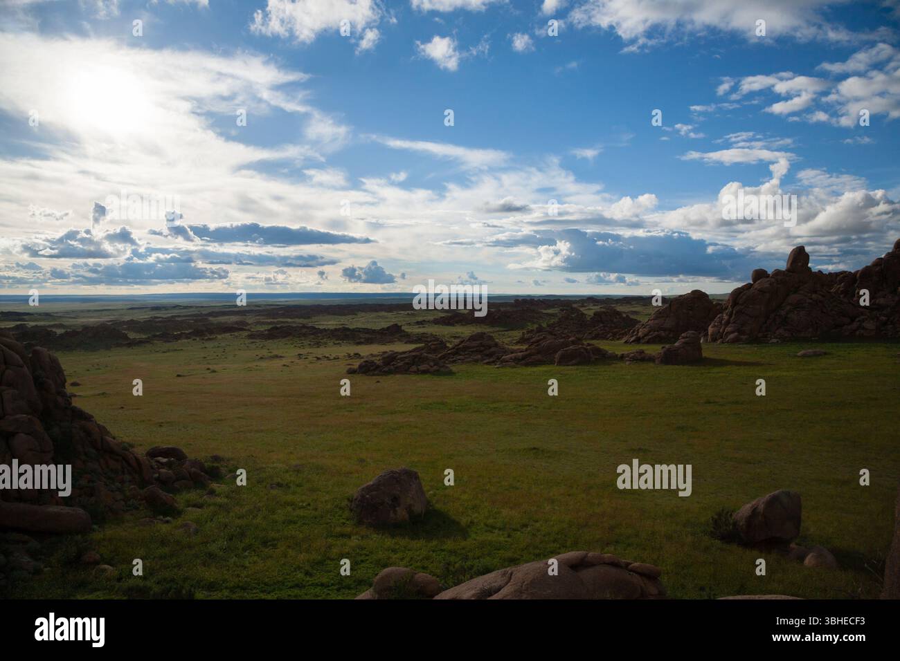 Ikh gazriin chuluu National Park landscape, Mongolia. Gobi desert area ...