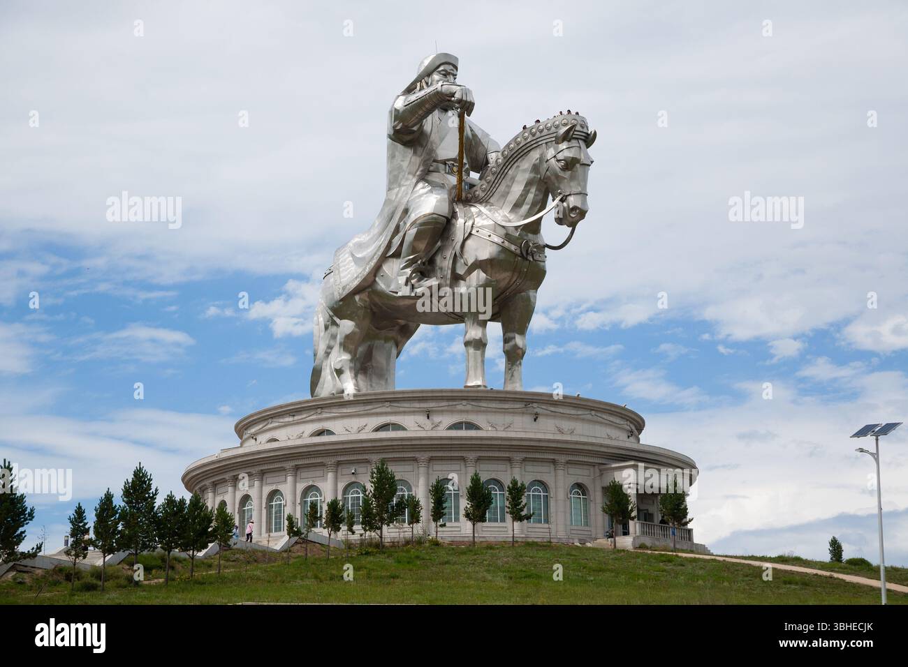 Genghis Khan equestrian statue view, Mongolia. Tallest equestrian statue in the world Stock ...