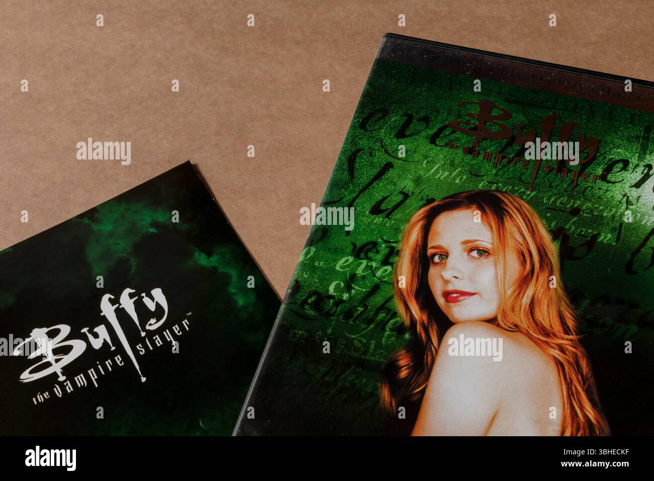 Buffy the Vampire Slayer season 7 green DVD Box and booklet isolated on ...