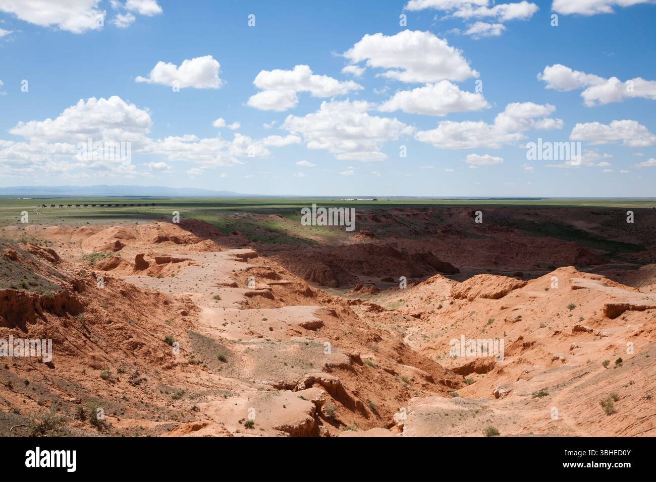 Flaming Cliffs rocks landscape, Mongolia. Gobi desert area Stock Photo ...