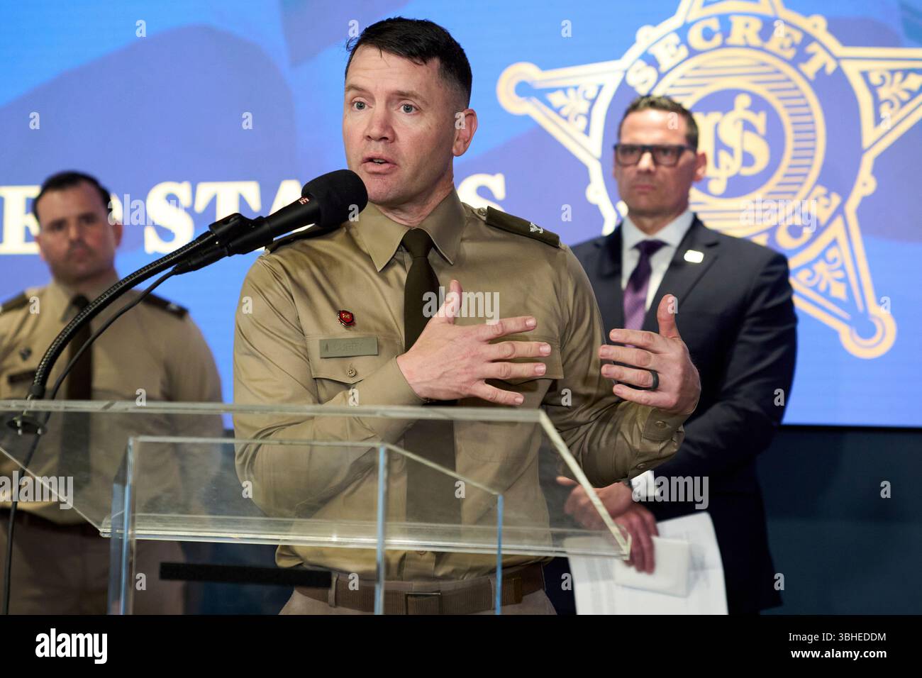 Col. Jesse Curry, center, Director of the Office of the Chief of ...