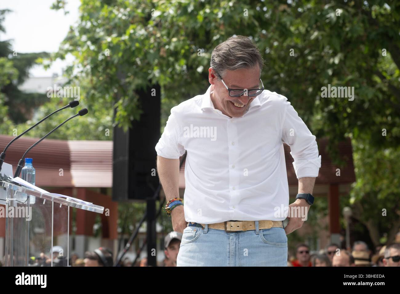 Madrid, June 1, 2025. Berlin Park. People's Party (PP) rally under the ...