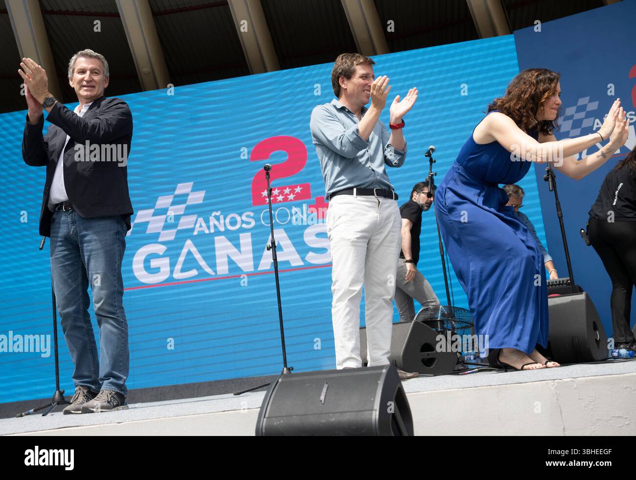Madrid, June 1, 2025. Berlin Park. People's Party (PP) rally under the ...