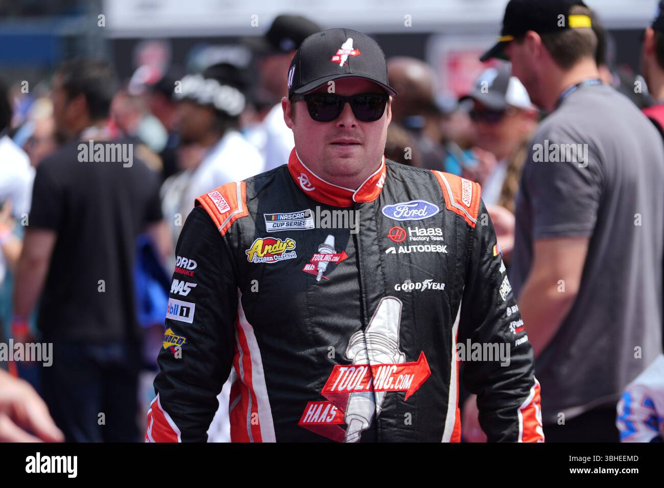 Cole Custer walks to his car before a NASCAR Cup Series auto race at ...