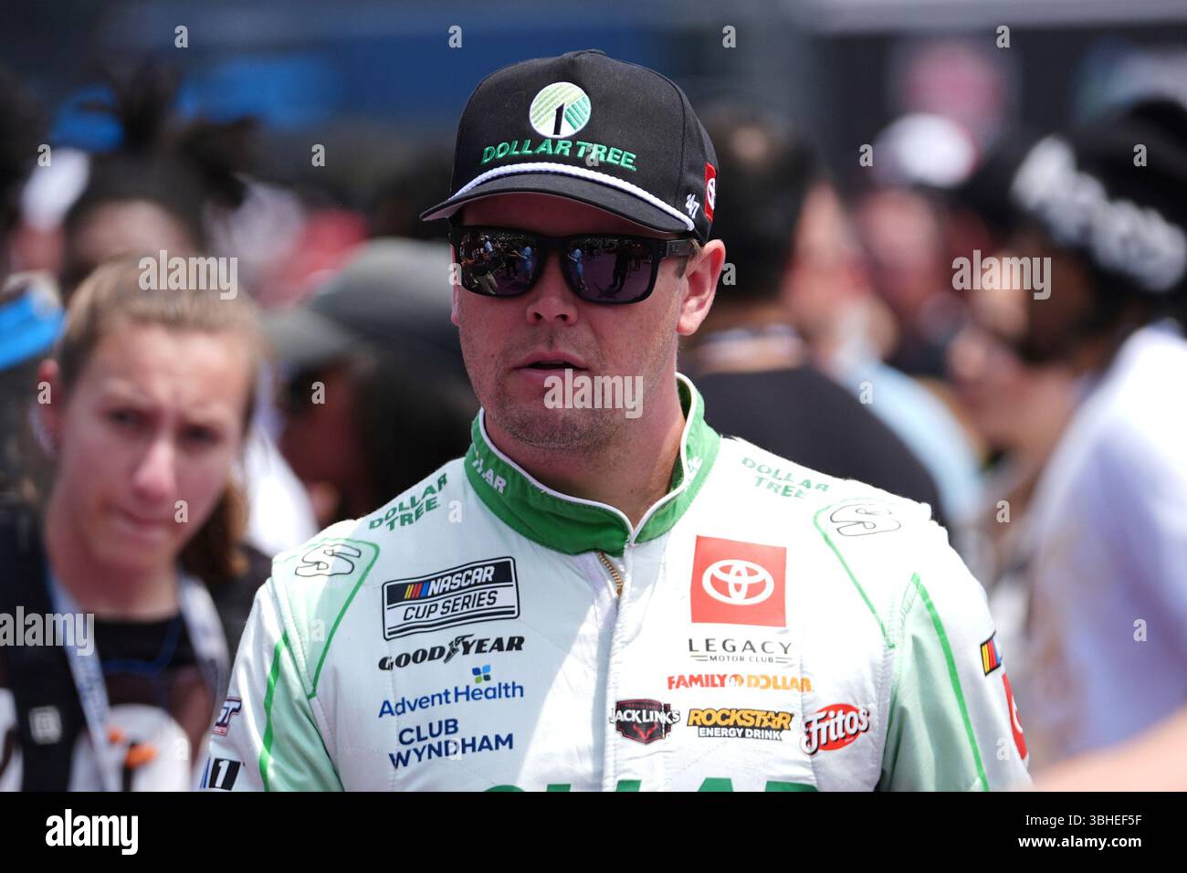 Erik Jones walks to his car before a NASCAR Cup Series auto race at ...