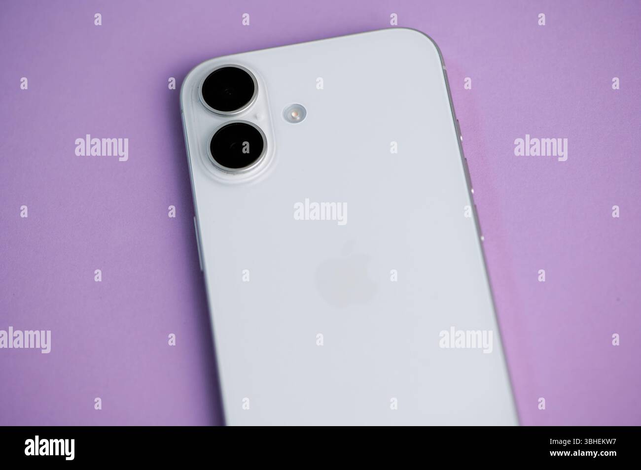 A Close-up Of A Modern Apple IPhone 16 Showing Its Dual Camera Setup ...