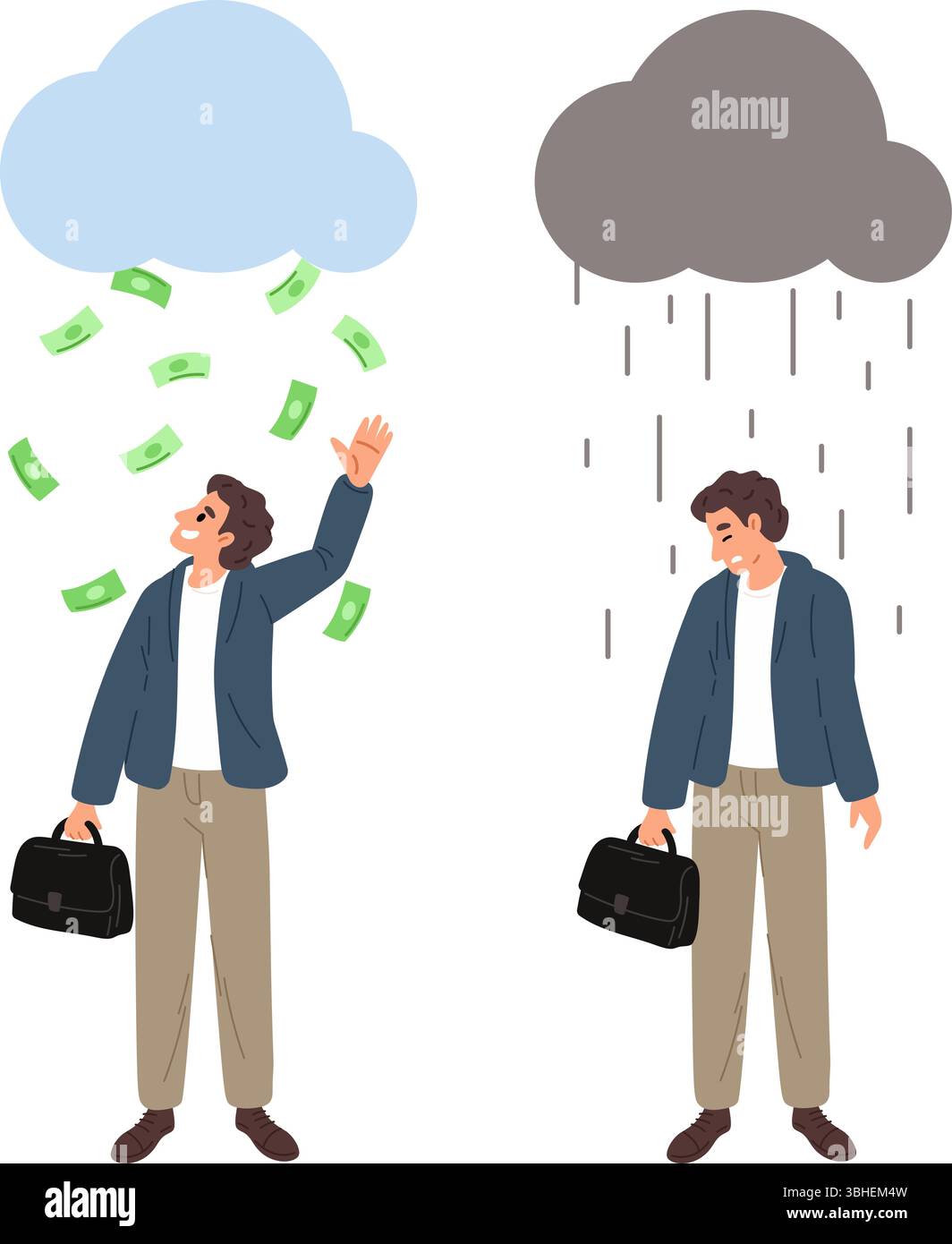 Water drops money falling from Stock Vector Images - Alamy