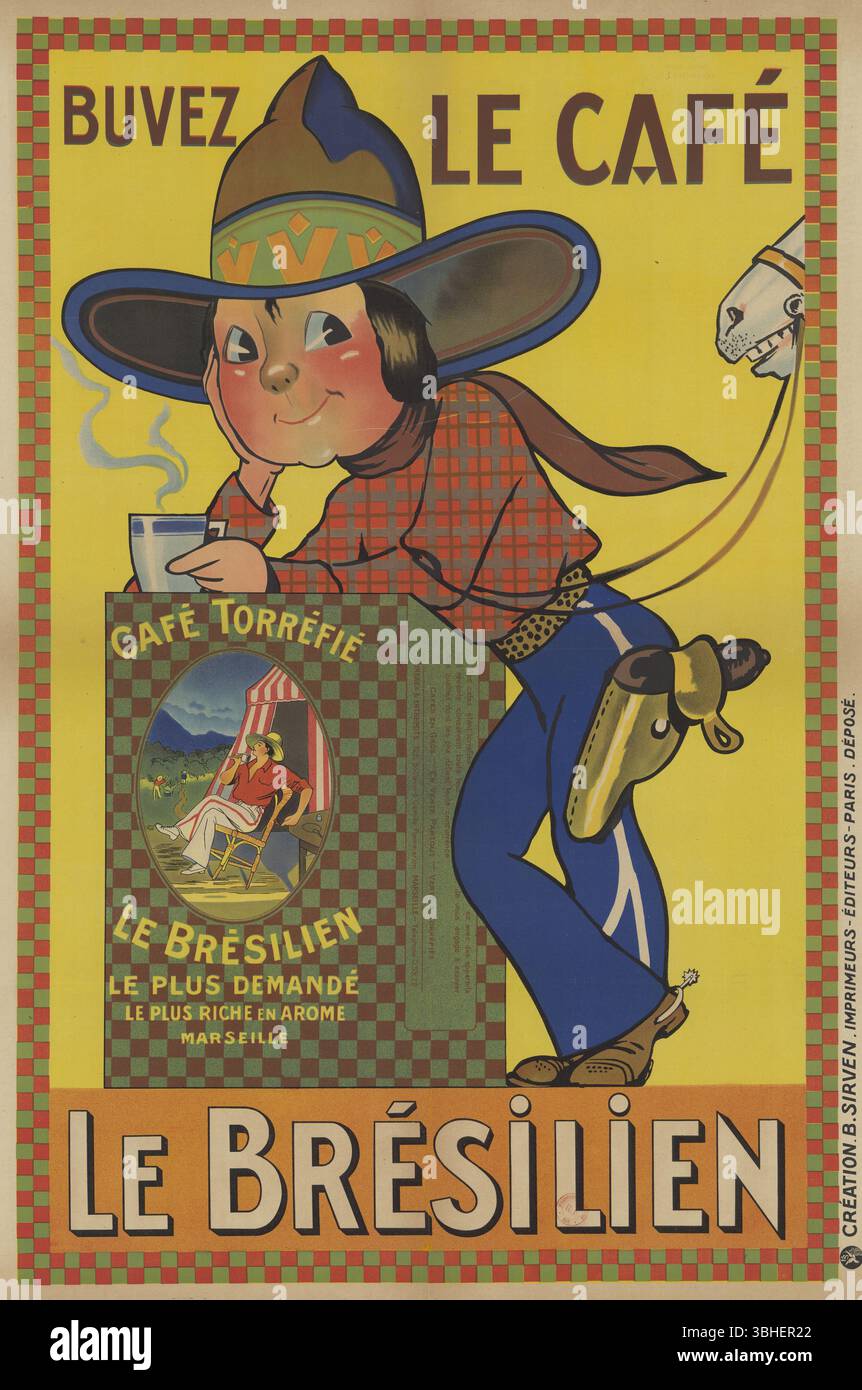 Cowboy coffee poster hi-res stock photography and images - Alamy