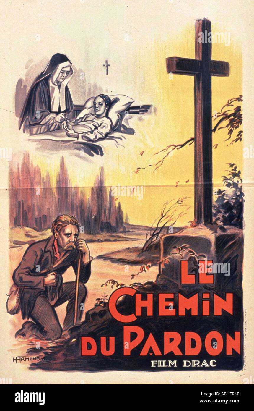 " Le chemin du pardon" Vintage 1930s Religious Movie French Poster, by ...