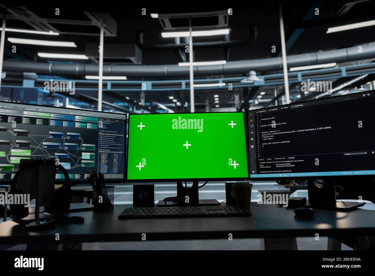 Server room chroma key pcs hi-res stock photography and images - Alamy