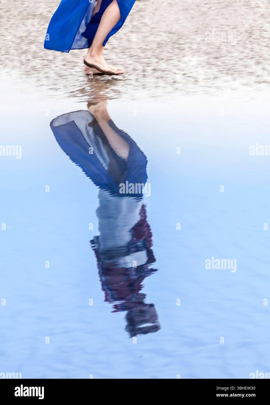 Reflection woman beach hi-res stock photography and images - Alamy