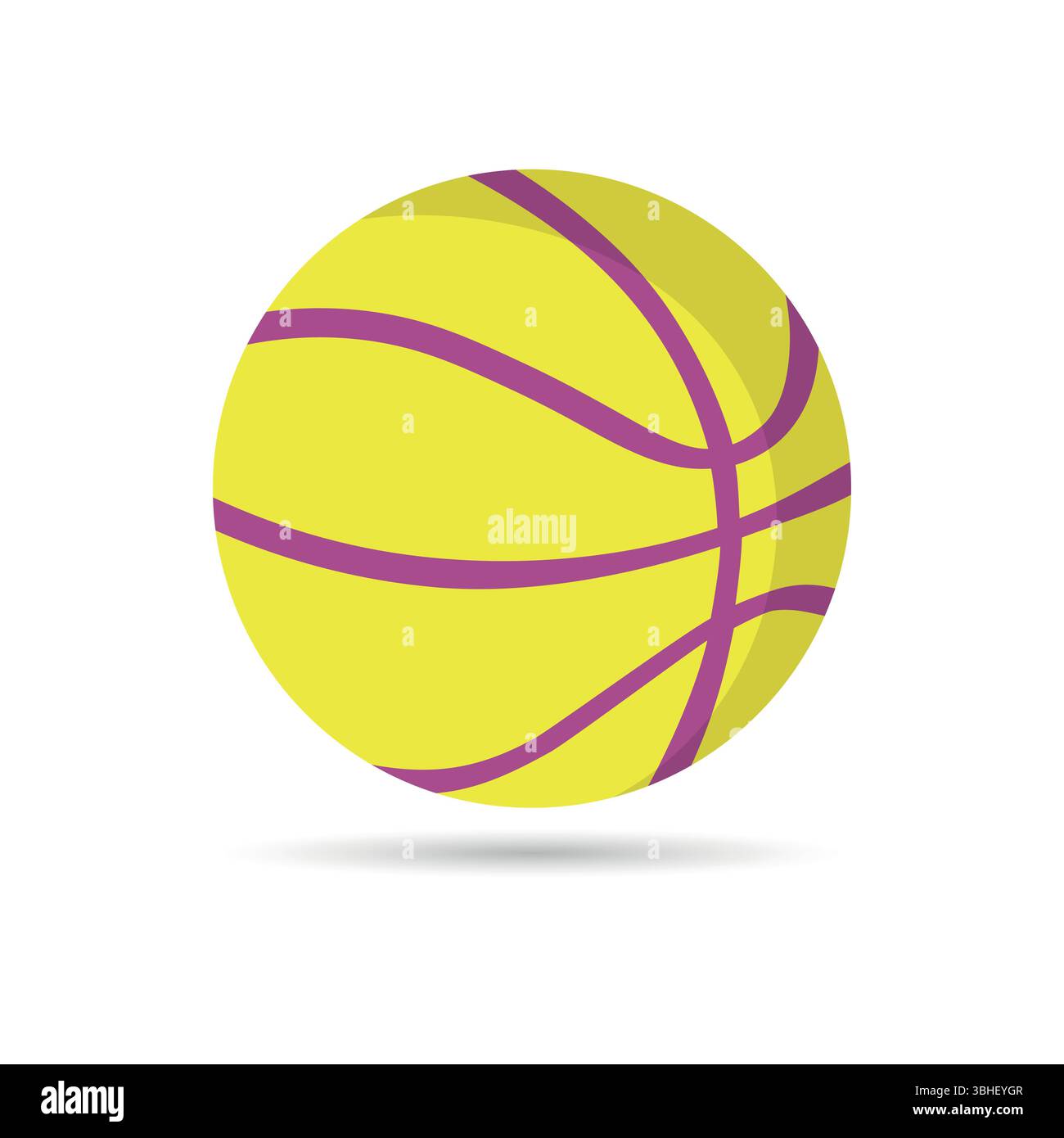 Basketball ball isolated on white background. Simple round logo ...