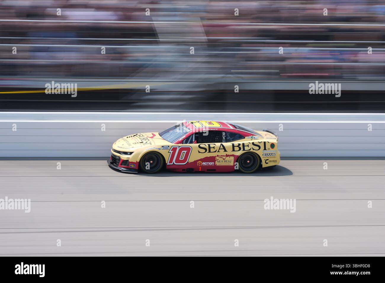 Ty Dillon (10) drives during a NASCAR Cup Series auto race at Michigan ...
