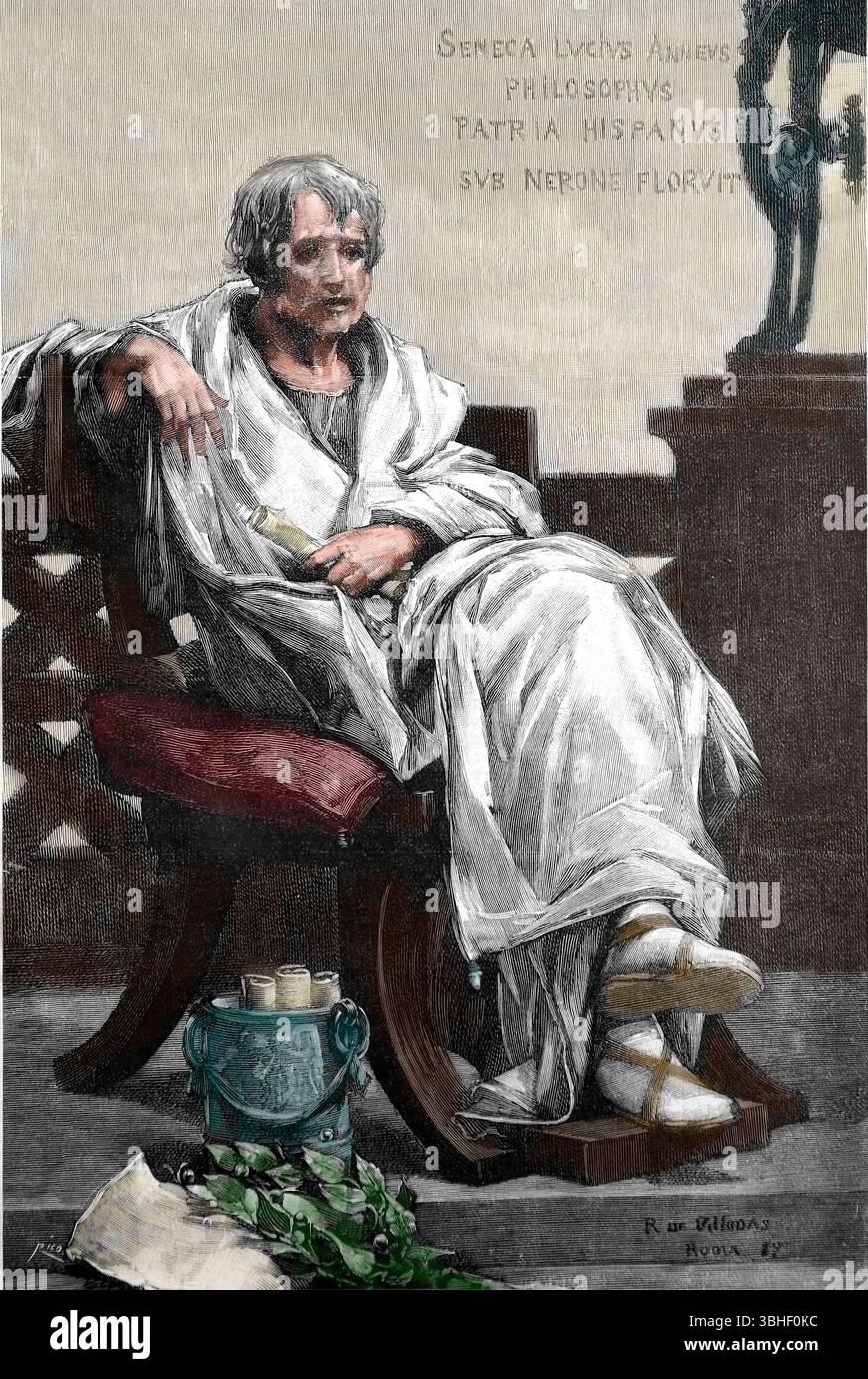 Seneca the Younger (4 BC-AD 65). Stoic philosopher of ancient Rome ...