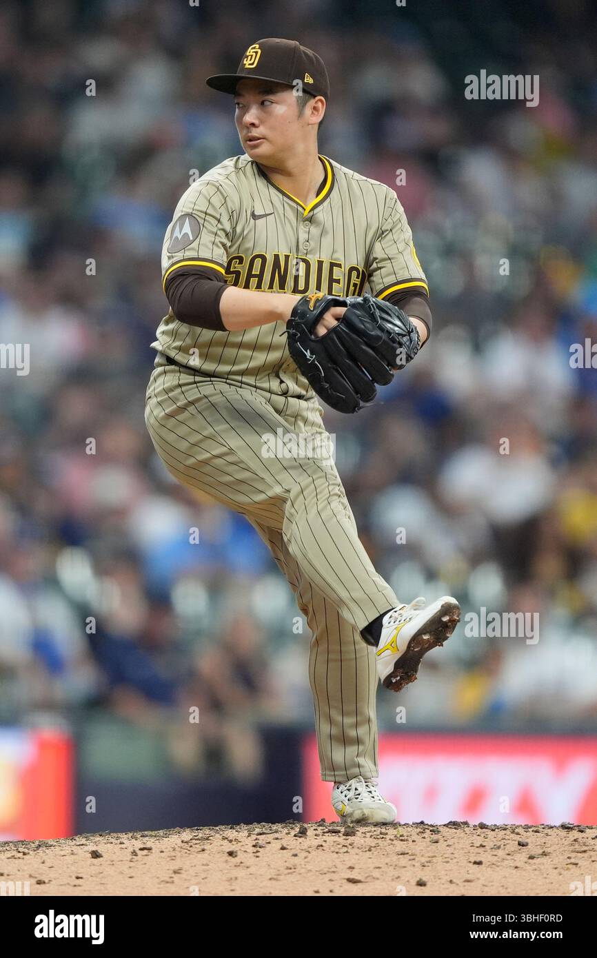 San Diego Padres' Yuki Matsui pitches during a baseball game against ...