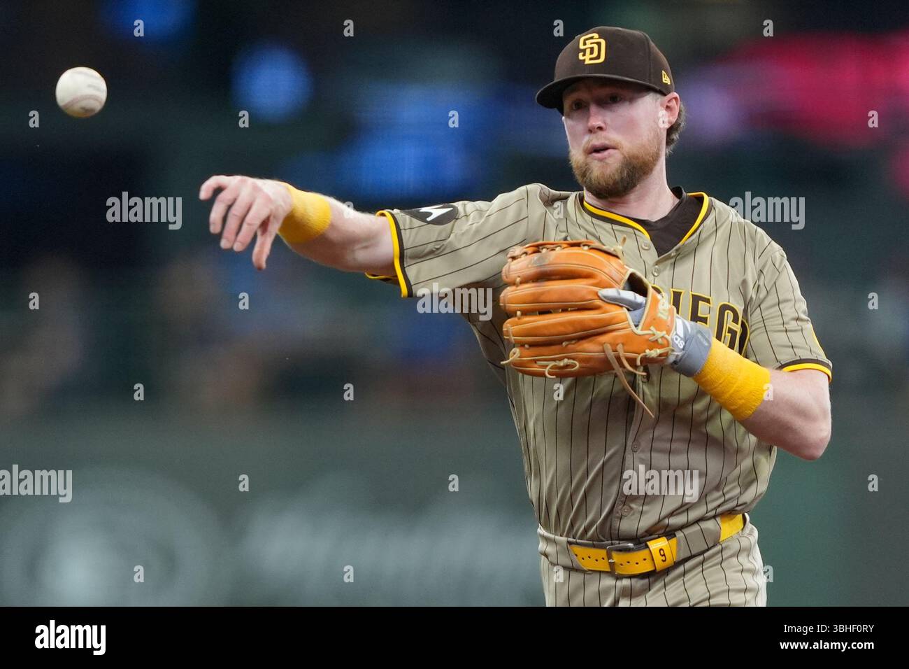 San Diego Padres' Jake Cronenworth throws to first base during a ...
