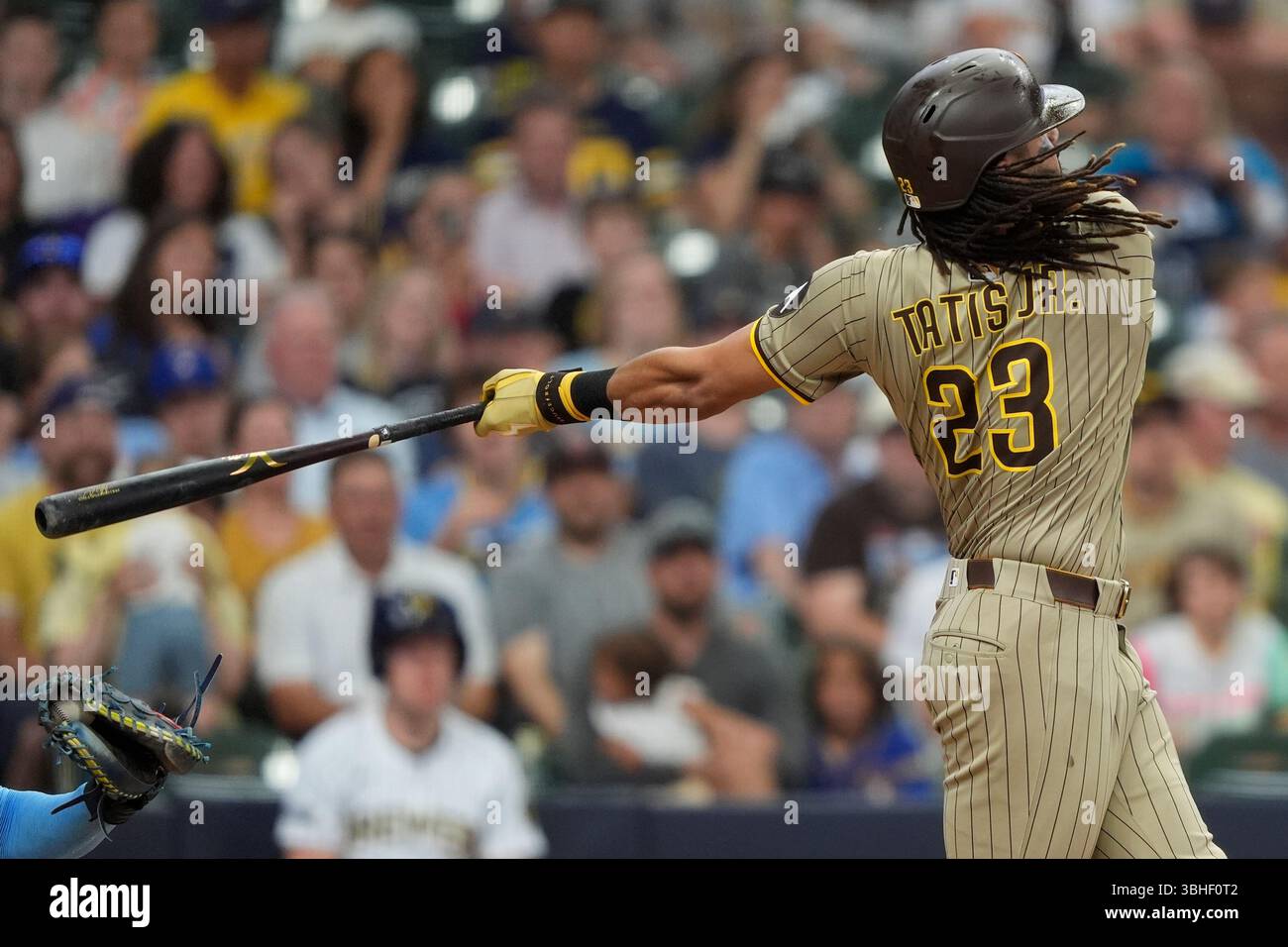San Diego Padres' Fernando Tatis Jr. bats during a baseball game ...
