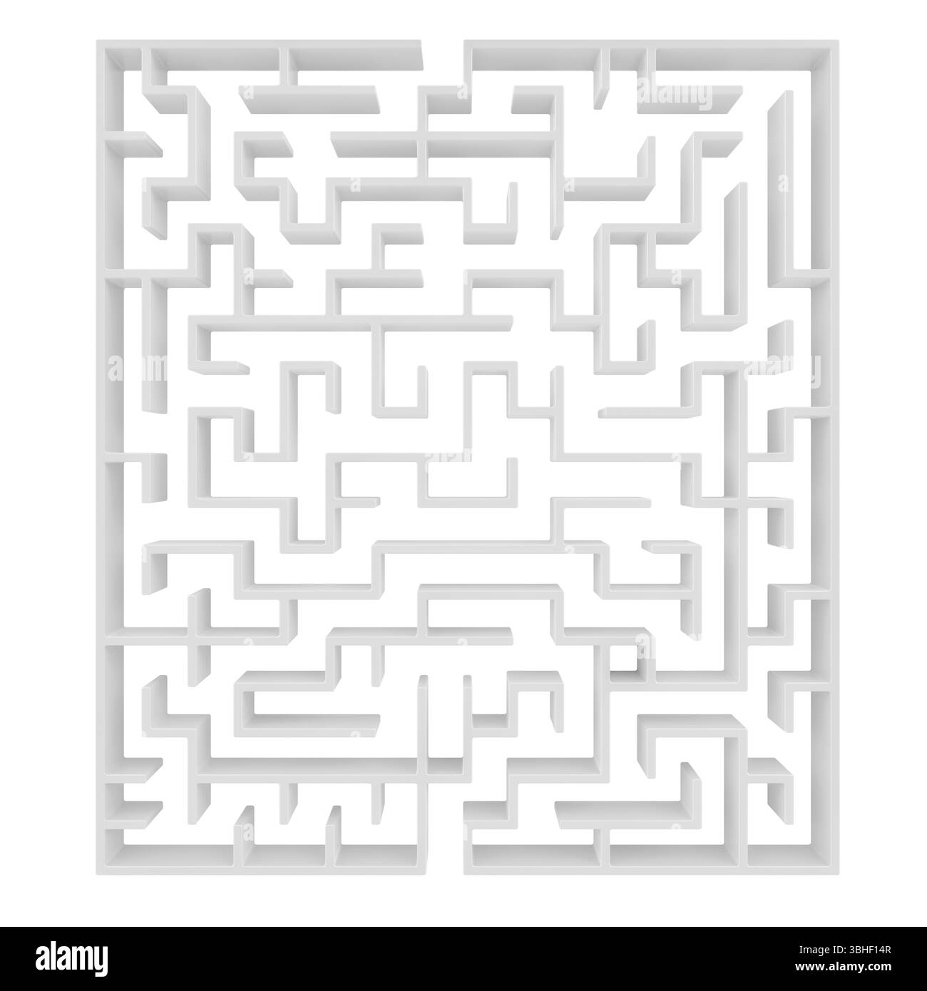 Top view white labyrinth 3d Cut Out Stock Images & Pictures - Alamy