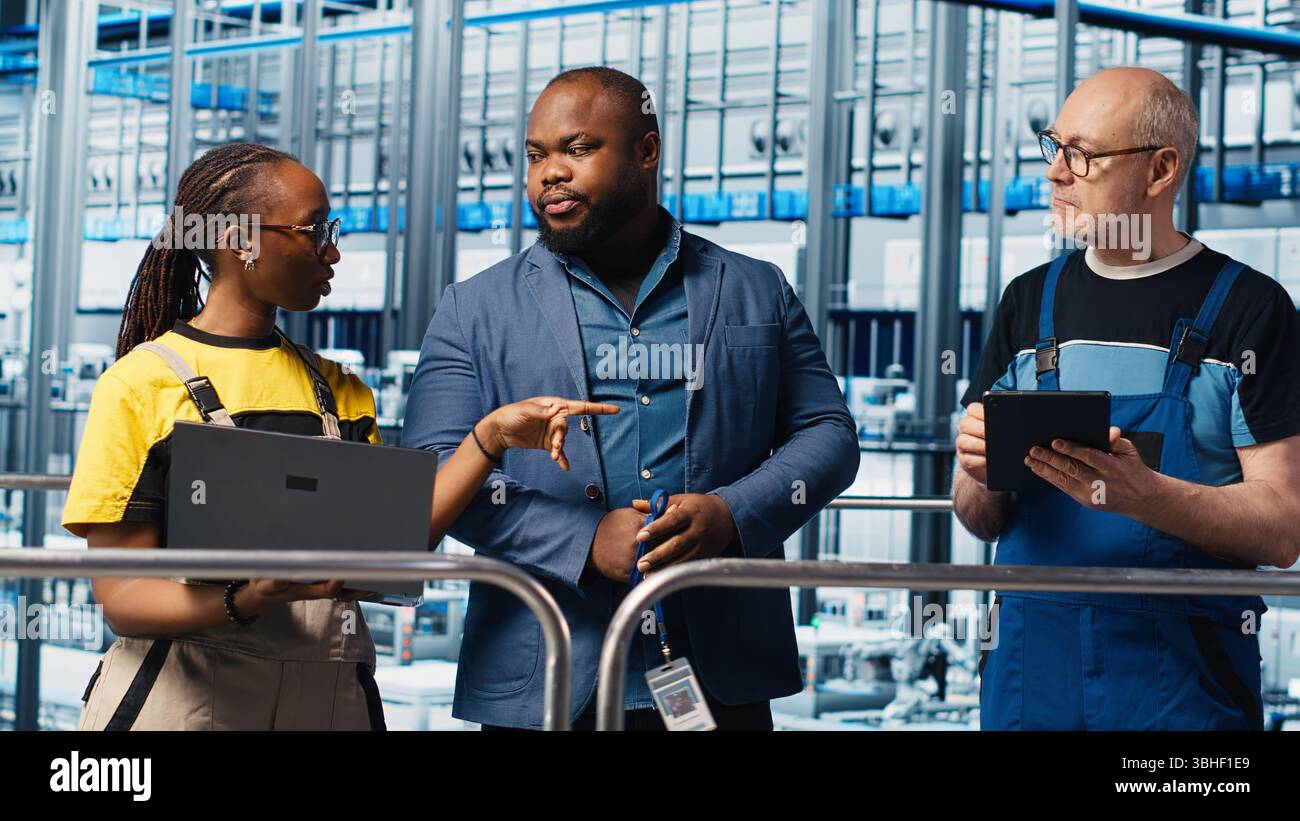 Photovoltaics smart factory quality control officer supervising system ...