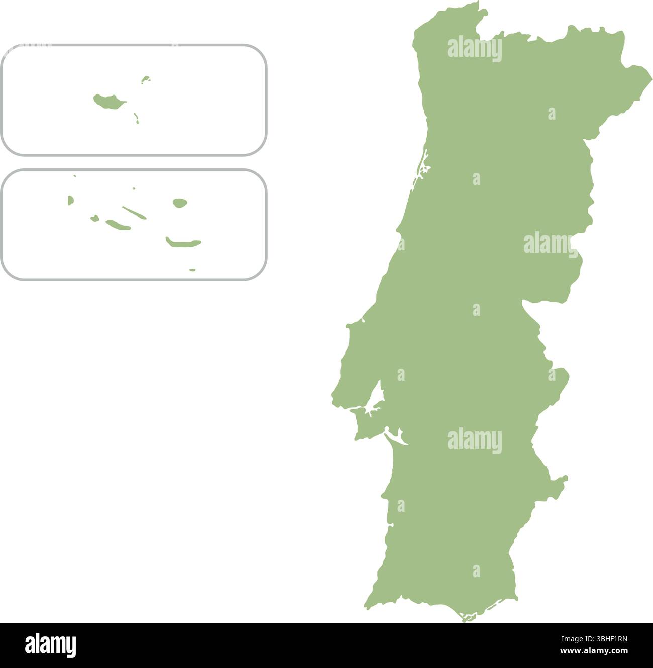Map of Portugal, sign silhouette. World Map Globe. Vector Illustration ...