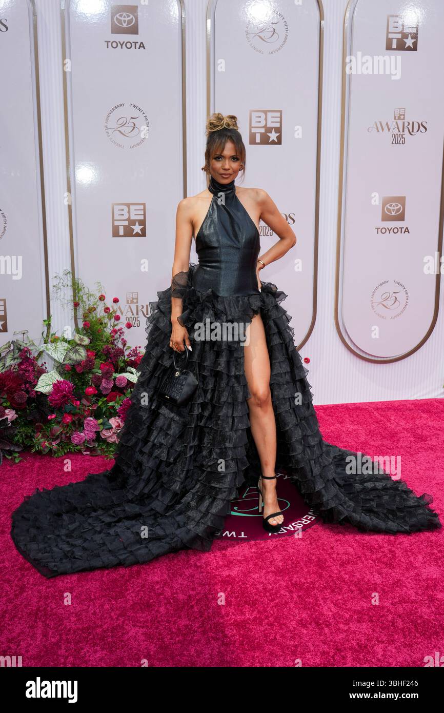 Jennifer Freeman arrives at the BET Awards on Monday, June 9, 2025, at ...