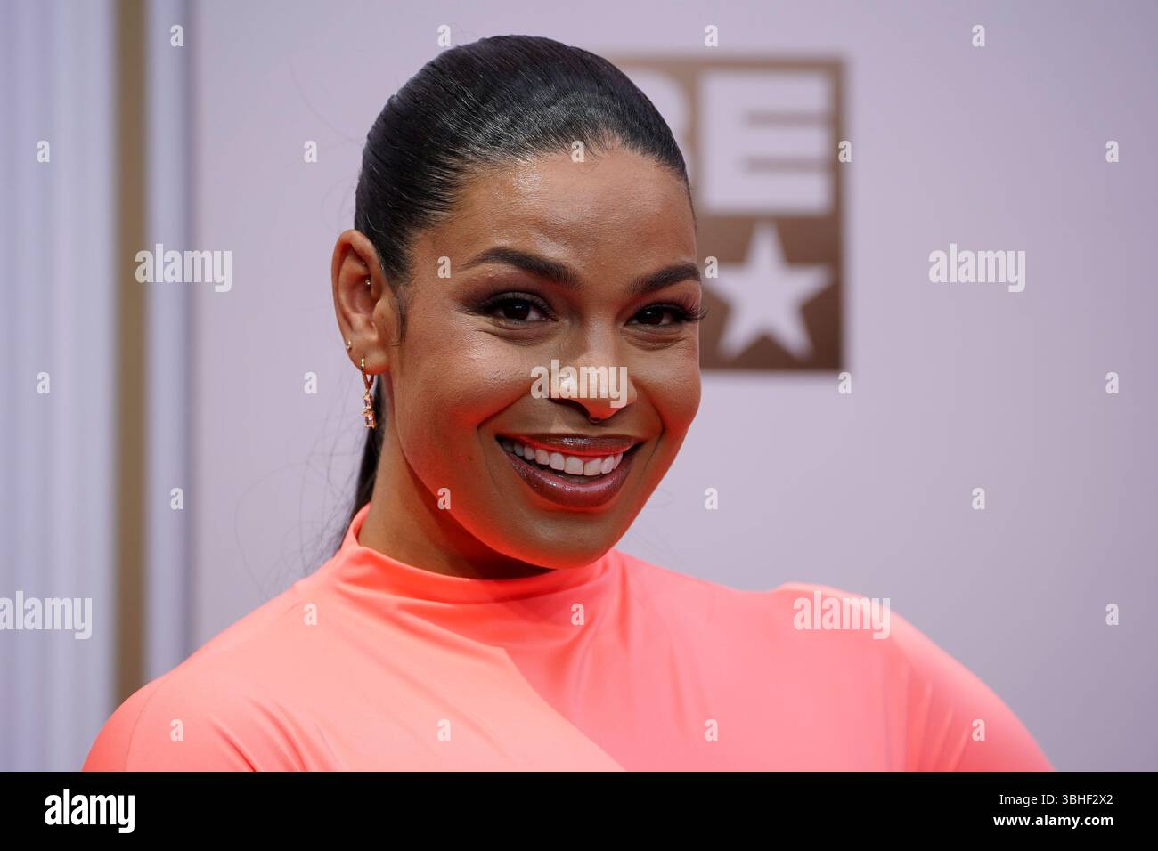 Jordin Sparks arrives at the BET Awards on Monday, June 9, 2025, at the ...