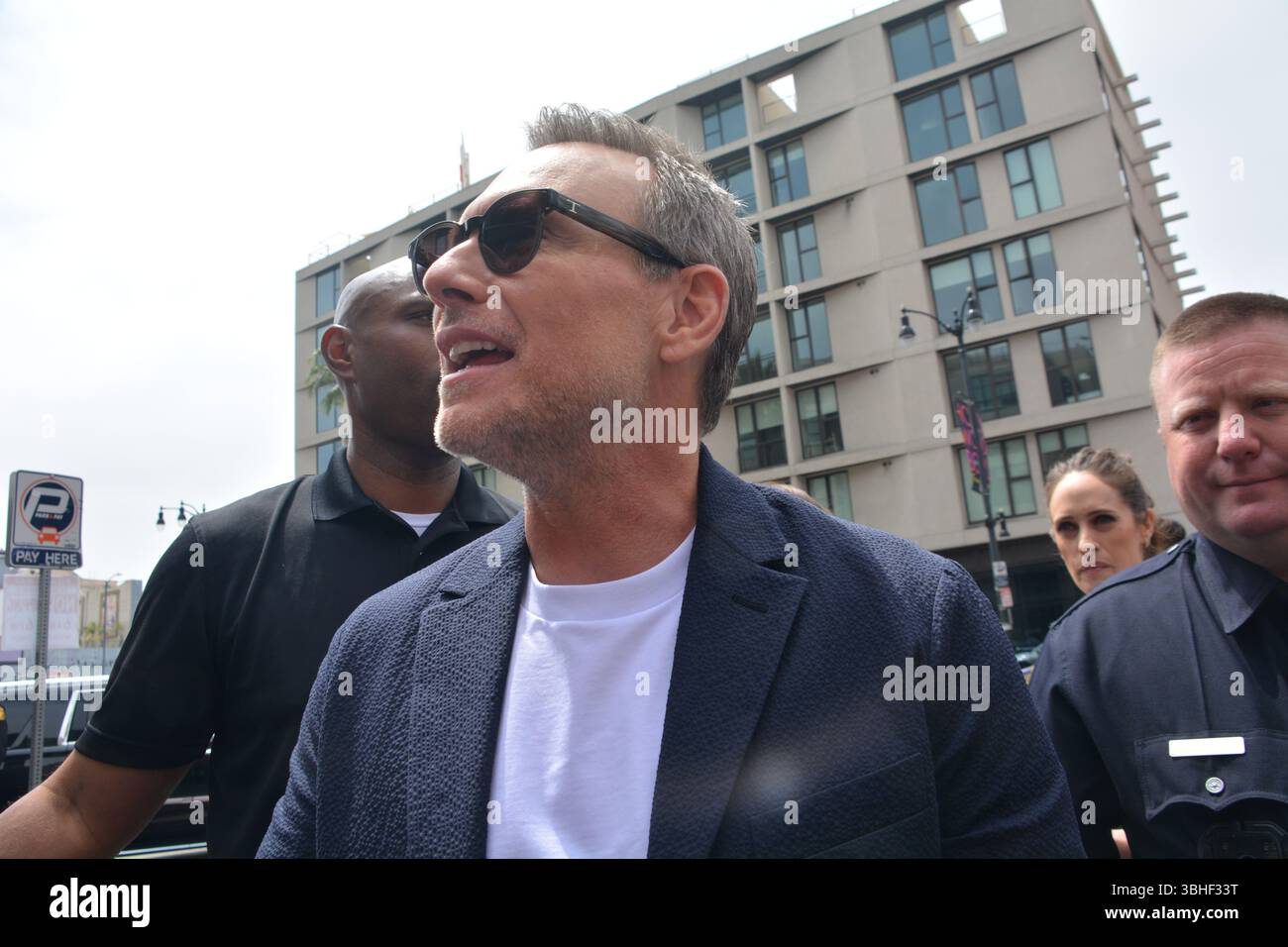 Los Angeles, USA. 9th June, 2025. Christian Slater celebrates receiving ...
