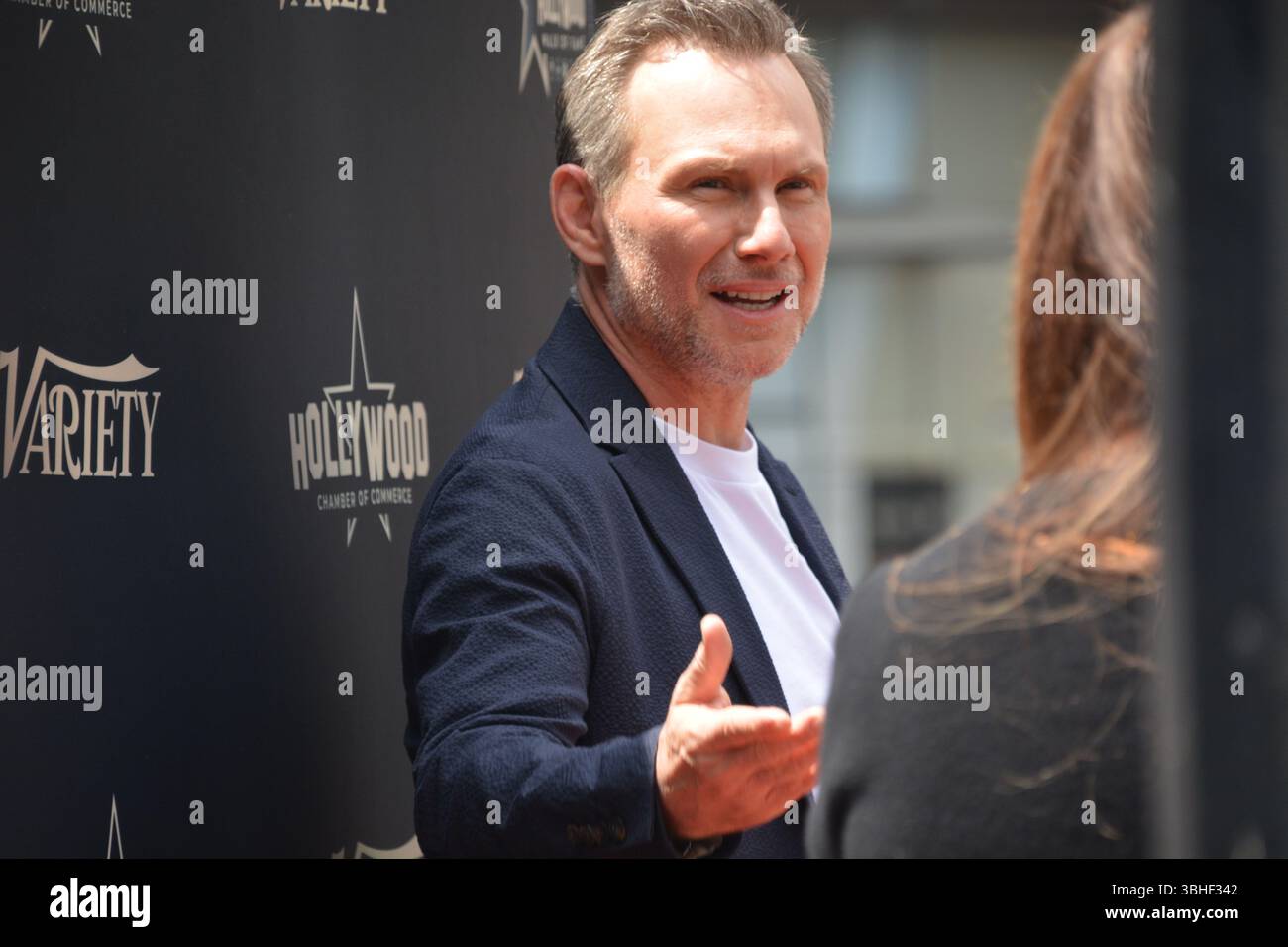 Los Angeles, USA. 9th June, 2025. Christian Slater celebrates receiving ...