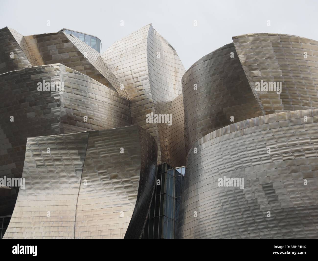 Architecture detail of the titanium-clad Guggenheim Museum by Frank ...