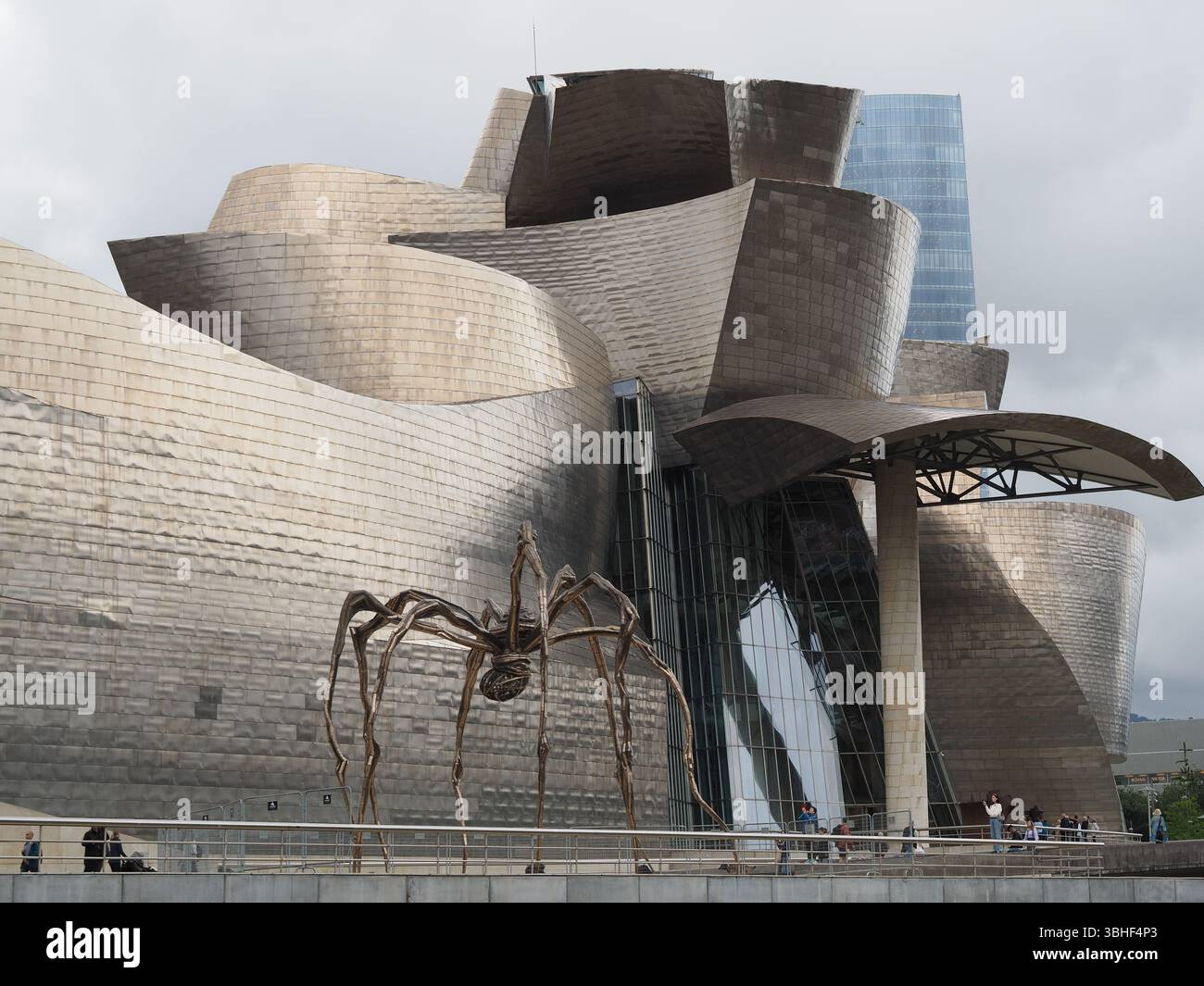 The large metal spider-like artwork Maman by Louise Bourgeois in front ...