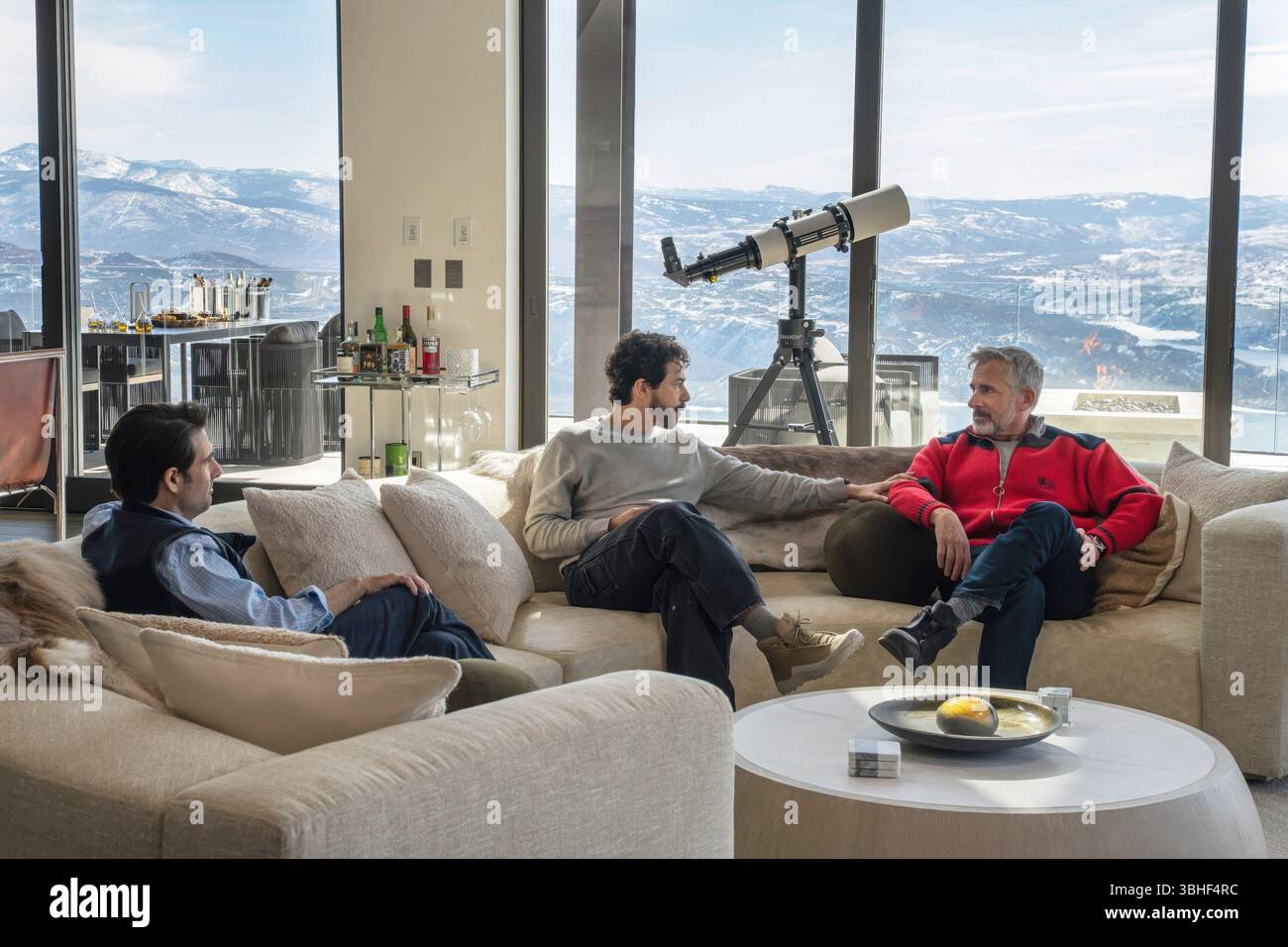 MOUNTAINHEAD, from left: Jason Schwartzman, Ramy Youssef, Steve Carell, 2025. ph: Macall Polay ...