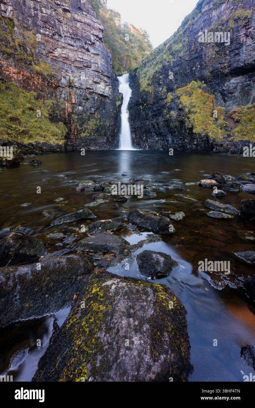 Lealt Falls in Scotland on the Isle of Skye Stock Photo - Alamy