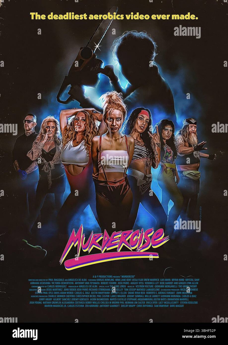 MURDERCISE, poster, from left: Josh Parks, Ginger Lynn, Jessa Jupiter Flux, Kansas Bowling, Nina ...