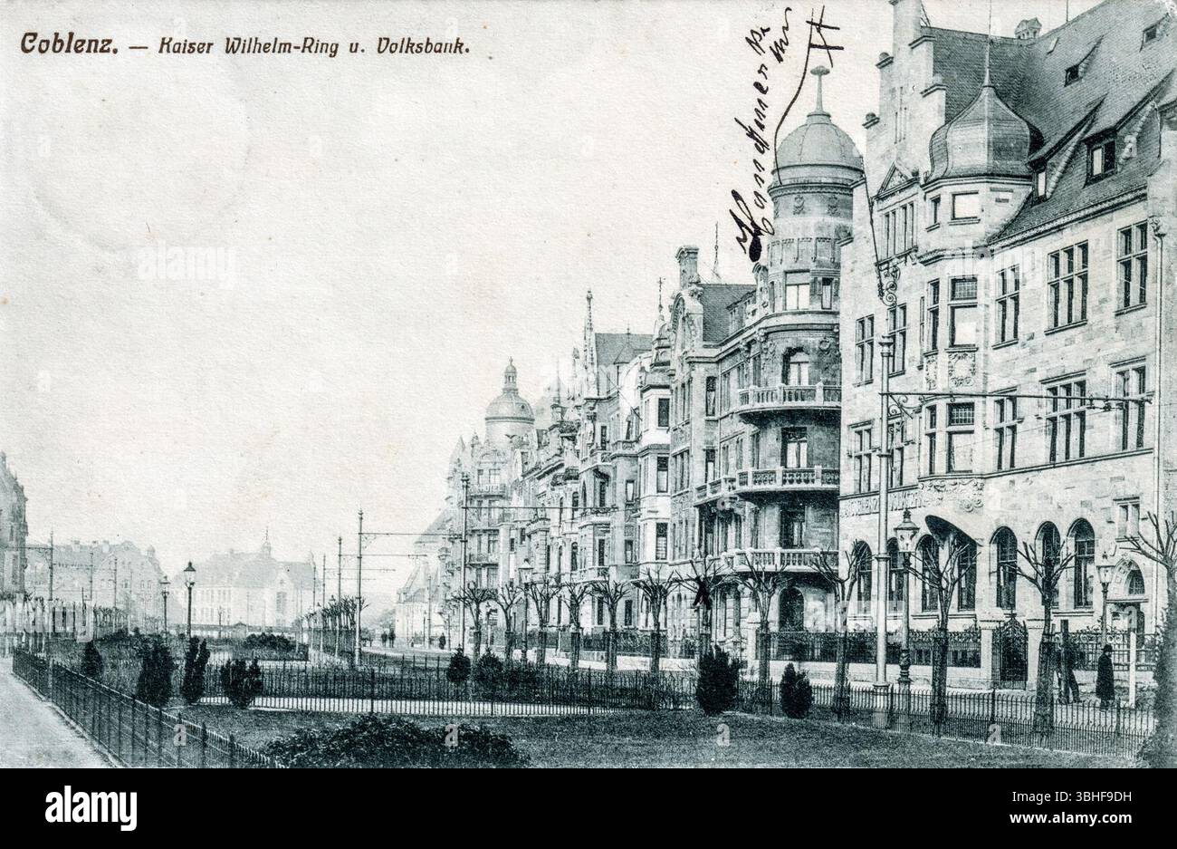 Kaiser-Wilhelm-Ring Koblenz nach Westen 1906 Stock Photo - Alamy