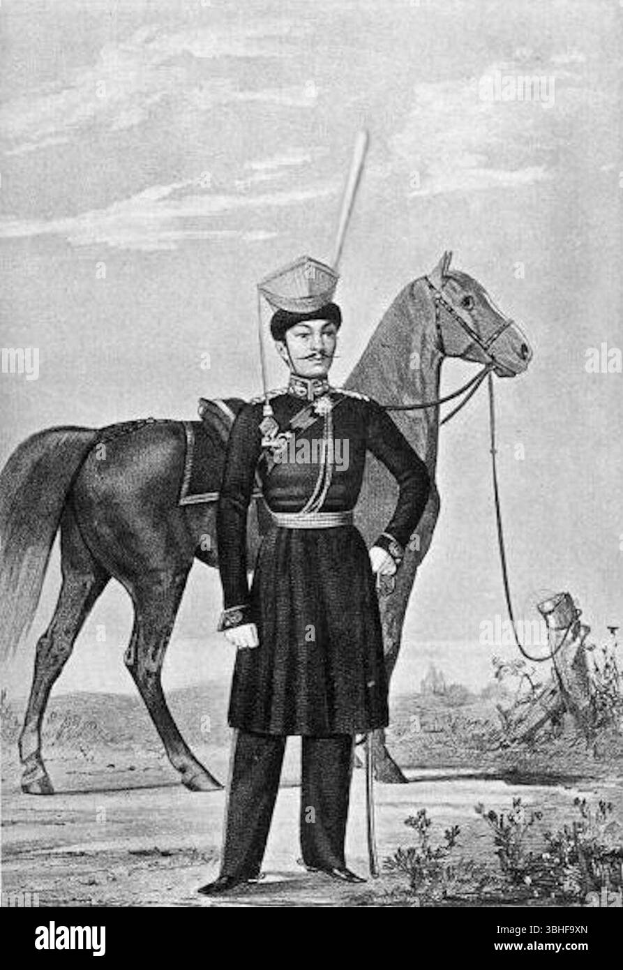 Kalmyk soldier of the Russian Army, 1812 Stock Photo - Alamy