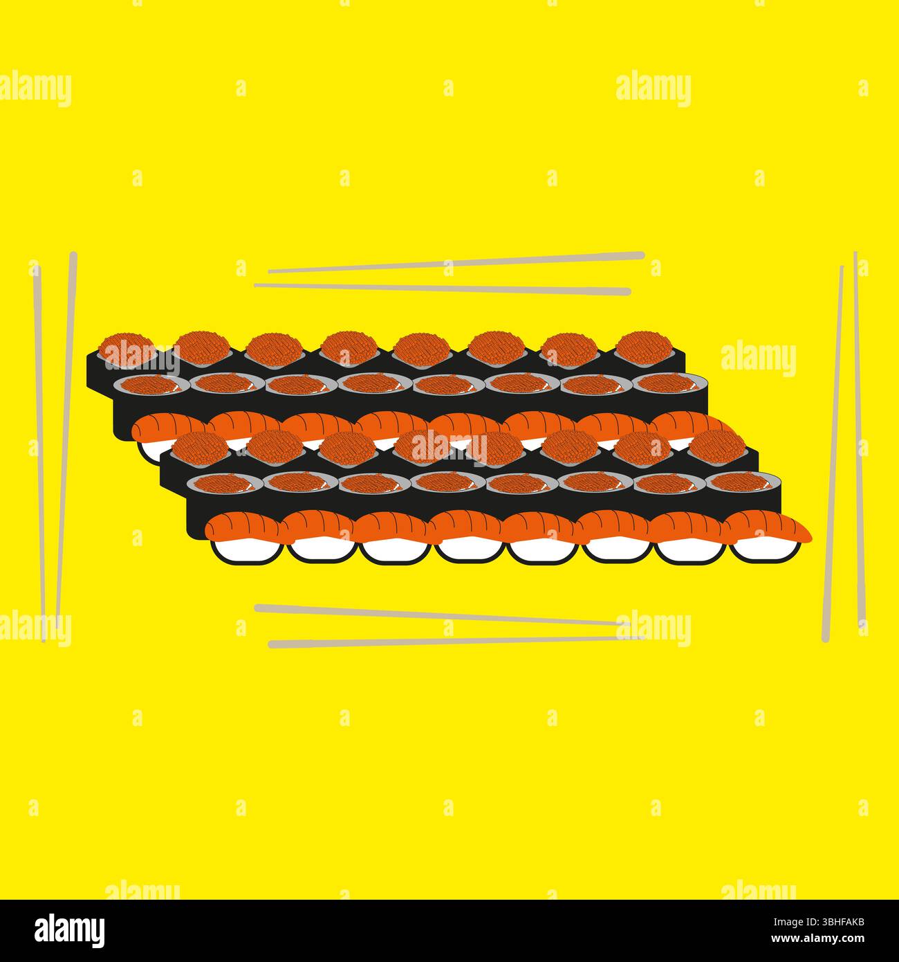 Sushi platter restaurant Stock Vector Images - Alamy