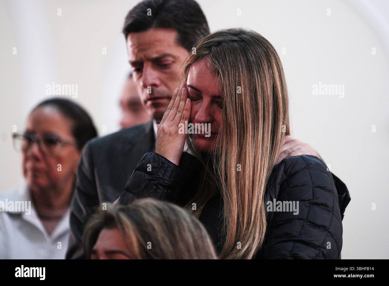 Colombian Sen. Paloma Valencia cries at a Mass to pray for Sen. Miguel ...
