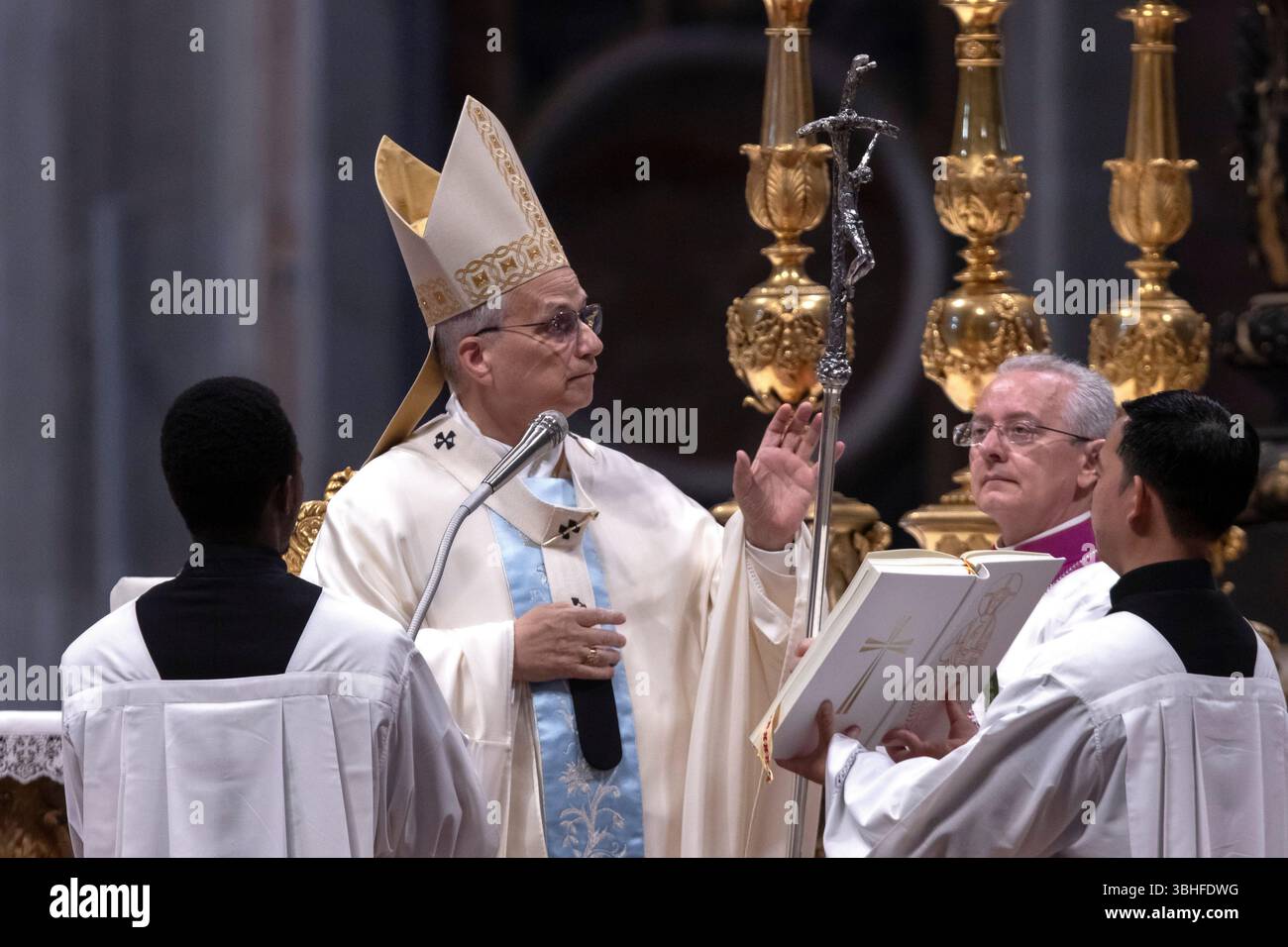 Vatican City, Vatican, 09 June 2025. Pope Leo XIV celebrates a mass on ...