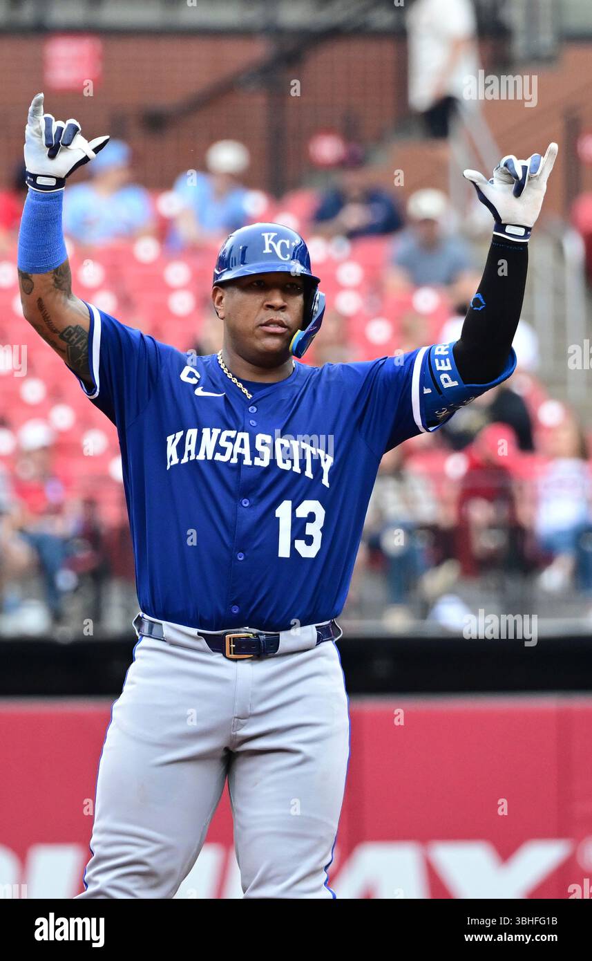 ST. LOUIS, MO - JUN 05: Kansas City Royals catcher Salvador Perez (13 ...