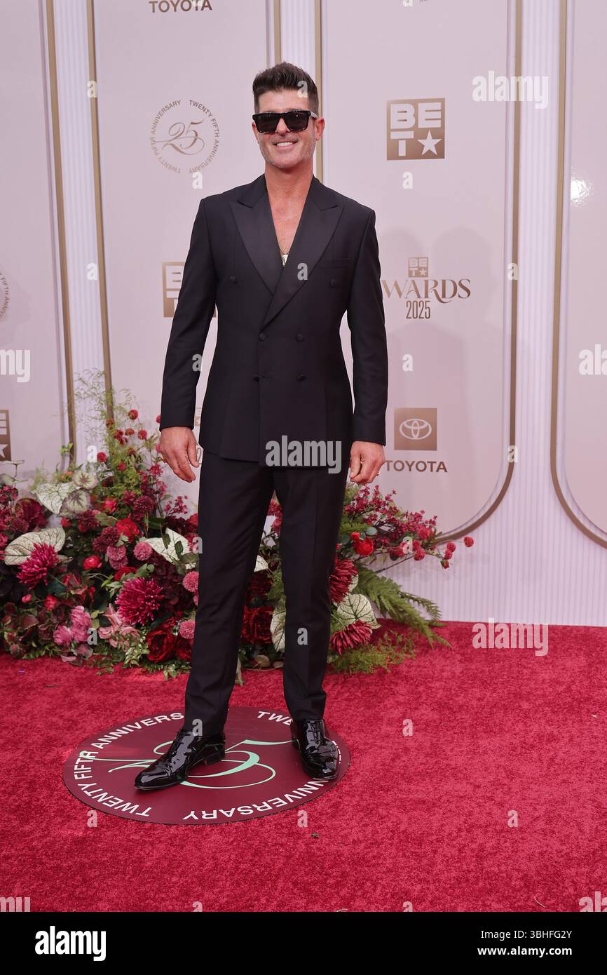Los Angeles, USA. 09th June, 2025. Robin Thicke attends the 2025 BET ...