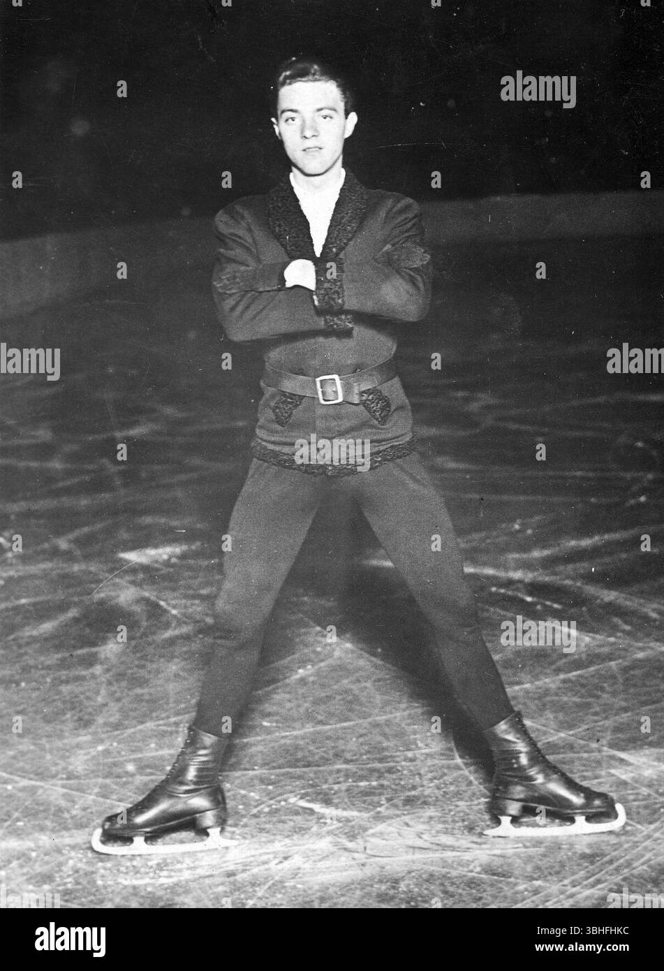 Karl Schafer spread eagle Stock Photo - Alamy