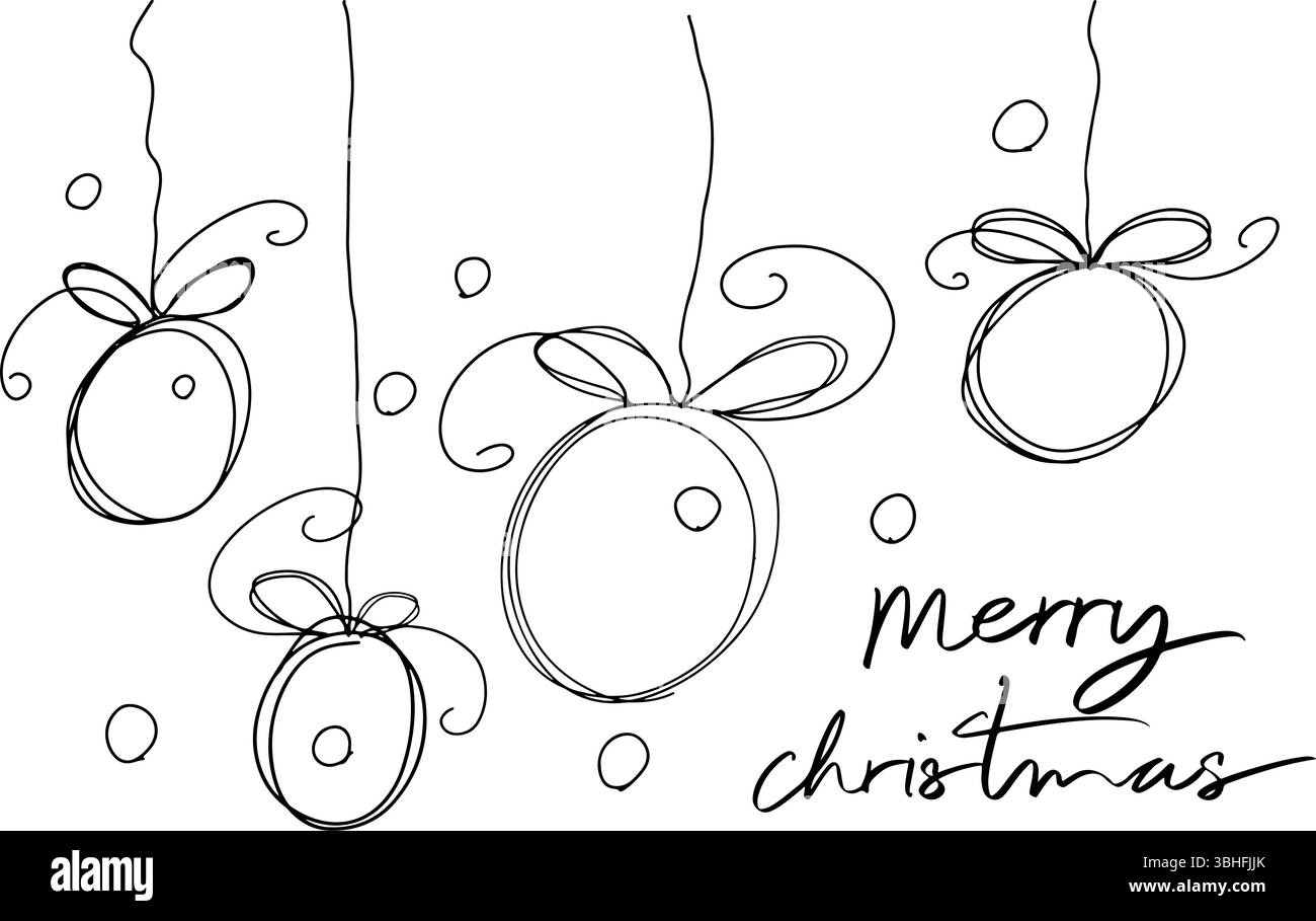 Merry christmas time tree new Black and White Stock Photos & Images - Alamy