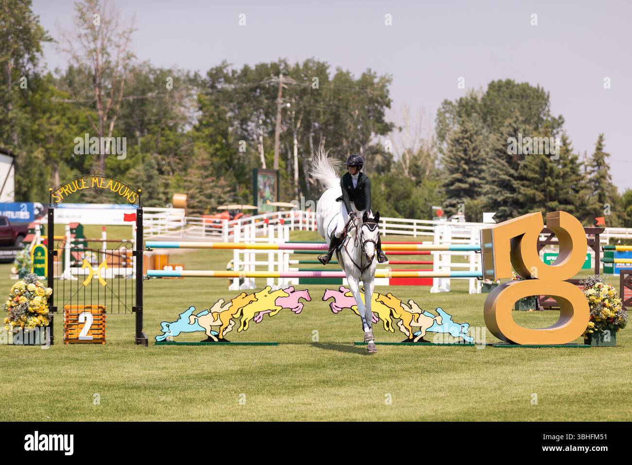 Hillary Scott of Australia riding Oaks Milky Way, compete in the 1.60m ...