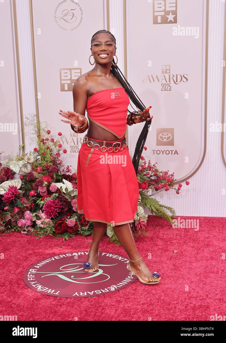 Los Angeles, USA. 09th June, 2025. Doechii attends the 2025 BET Awards ...
