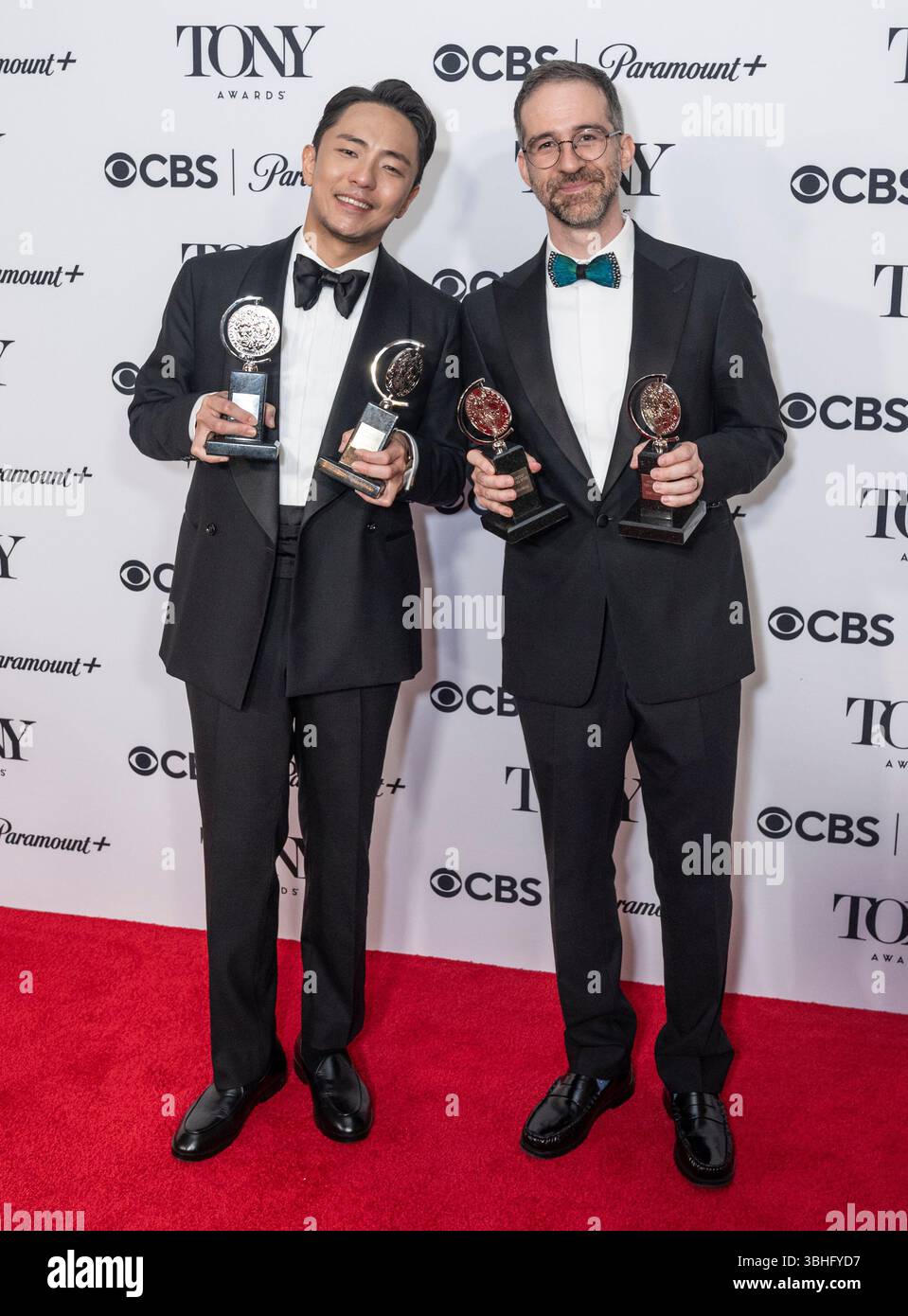 New York, USA. 08th June, 2025. Hue Park and Will Aronson pose with the ...