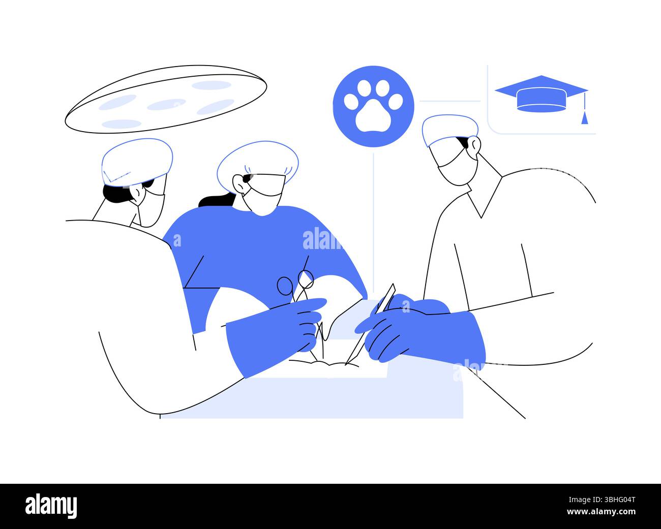 Surgery practice isolated cartoon vector illustrations Stock Vector ...