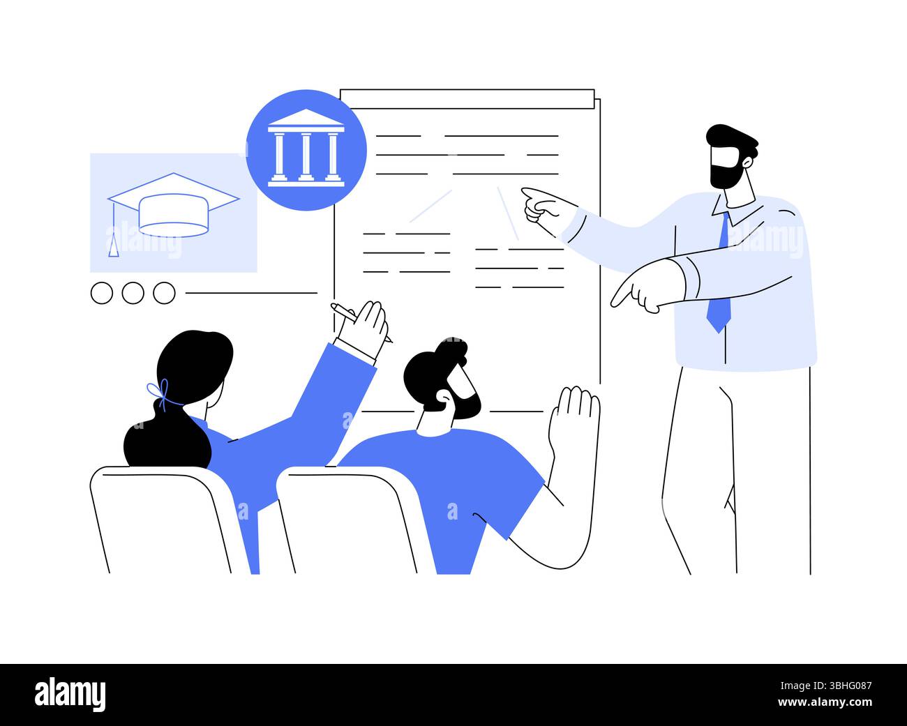 Socratic method isolated cartoon vector illustrations Stock Vector ...