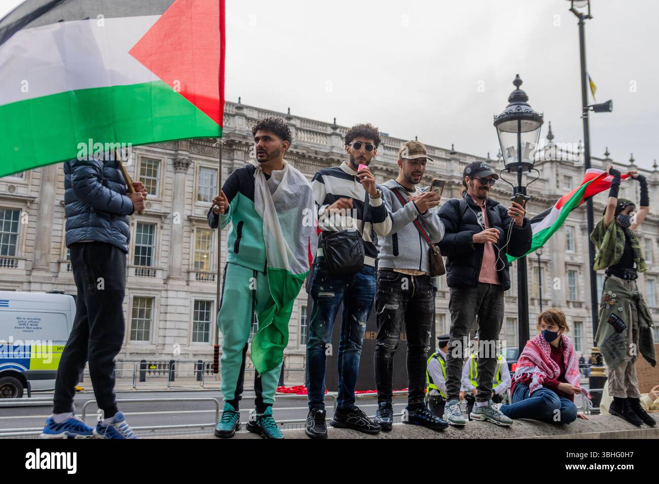 An emergency protest was held outside 10 Downing street calling for the ...